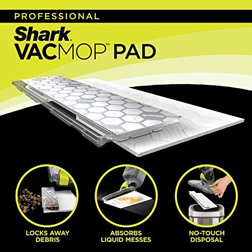 Shark VMP30 VACMOP Disposable Hard Floor Vacuum and Mop Pad Refills White, 30 Count (pack of 1) (Packaging May Vary)