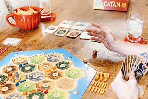 Catan Board Game (Base Game) | Family Board Game | Board Game for Adults and Family | Adventure Board Game | Ages 10+ | for 3 to 4 Players | Average Playtime 60 Minutes | Made by Catan Studio