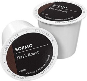 amazon brand – 100 ct. solimo dark roast coffee pods, compatible with keurig 2.0 k-cup brewers 100 count(pack of 1)