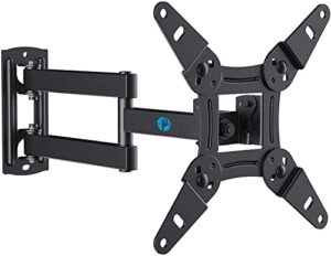 full motion tv monitor wall mount bracket articulating arms swivels tilts extension rotation for most 13-42 inch led lcd flat curved screen tvs & monitors, max vesa 200x200mm up to 44lbs by pipishell