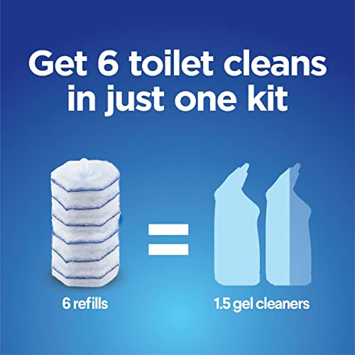 Clorox ToiletWand Disposable Toilet Cleaning Kit, Toilet Brush, Toilet and Bathroom Cleaning System with Storage Caddy and 16 Disinfecting ToiletWand Refill Heads (Package May Vary)