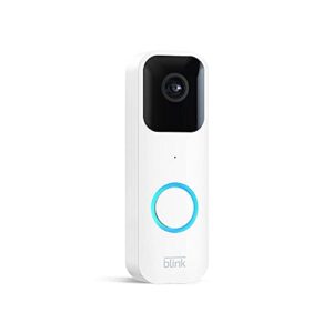 blink video doorbell | two-way audio, hd video, motion and chime app alerts, and alexa enabled — wired or wire-free (white)