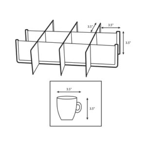 In This Space 12 Divider Storage Organizer for Small Teacups and China