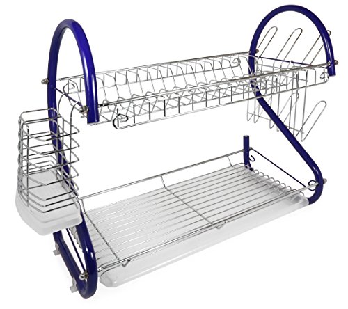 Better Chef dishrack, 16-Inch, Blue