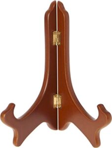 bard’s hinged walnut mdf wood plate stand, 8″ h x 7″ w x 4.75″ d (for 8″ – 10″ plates), pack of 2