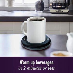 Mr. Coffee Mug Warmer for Coffee and Tea, Portable Cup Warmer for Travel, Office Desks, and Home, Black