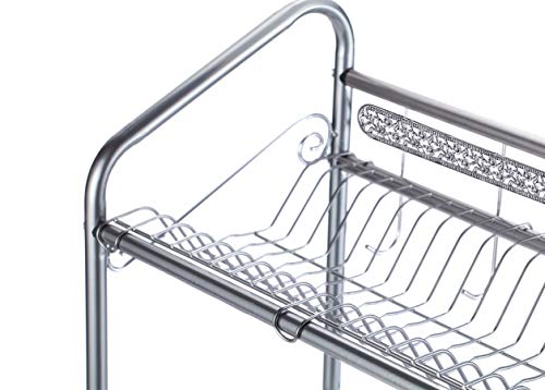 Premium Racks Professional Over The Sink Dish Rack - Fully Customizable - Multipurpose - Large Capacity (Chromium Steel)