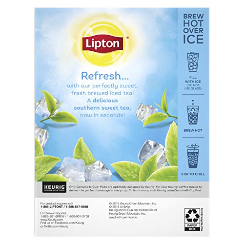 Lipton Iced Tea K-Cup Pods, Southern Sweet Black Tea, 24 Pods