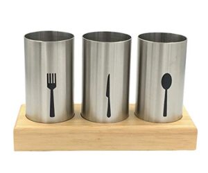 wskc 4pc flatware caddy holder stainless steel