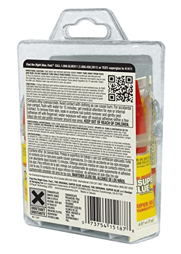 Super Glue 15187 , Clear- pack of 12