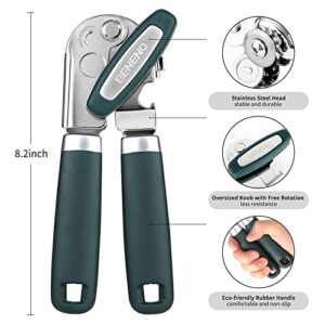 Can Opener Manual, Can Opener with Magnet, Hand Can Opener with Sharp Blade Smooth Edge, Handheld Can Openers with Big Effort-Saving Knob, Can Opener with Multifunctional Bottles Opener