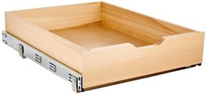 knape & vogt rs-wmub-17-wd 5 in. h x 18 in. w x 22 in. d soft-close wood drawer box pull-out cabinet organizer