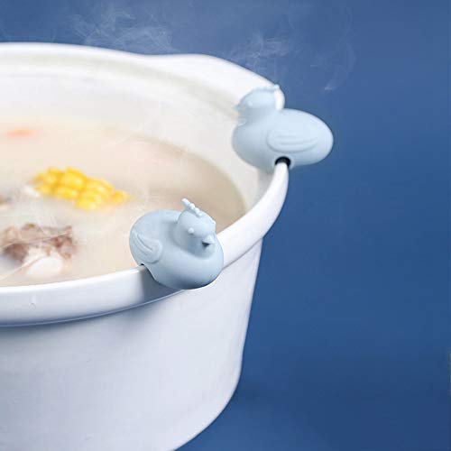 Cartoon Silicone Cooking Pot Lid Clips Pot Holder Kitchen Cooking Prevent Overflow Tool Kitchen Accessories(6pc-pig)