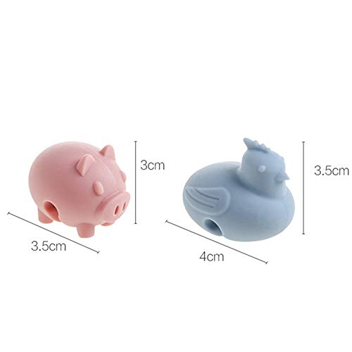 Cartoon Silicone Cooking Pot Lid Clips Pot Holder Kitchen Cooking Prevent Overflow Tool Kitchen Accessories(6pc-pig)