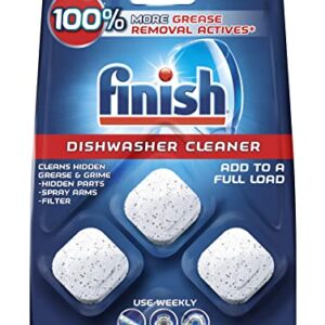 Finish In-Wash Dishwasher Cleaner: Clean Hidden Grease and Grime, 3 ct (Packaging May Vary)