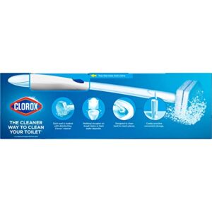 Clorox ToiletWand Disposable Toilet Cleaning Kit, Toilet Brush, Toilet and Bathroom Cleaning System with Storage Caddy and 6 Disinfecting ToiletWand Refill Heads (Package May Vary)