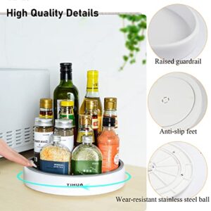 Lazy Susan Turntable Organizer,9 in Spice Turntable Rack,Rotating Round Organizers for Cabinet Pantry Kitchen Countertop Refrigerator Office Bathroom Bedroom,Grey