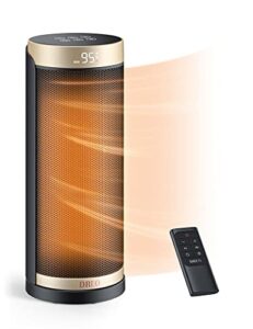 dreo space heaters for indoor use, portable electric heater for bedroom large room office garage, 1500w fast ptc ceramic heating with remote, thermostat, oscillating, timer, multiple safety protection