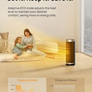 Dreo Space Heaters for Indoor Use, Portable Electric Heater for Bedroom Large Room Office Garage, 1500W Fast PTC Ceramic Heating with Remote, Thermostat, Oscillating, Timer, Multiple Safety Protection