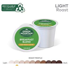 Green Mountain Coffee Roasters Breakfast Blend Single-Serve Keurig K-Cup Pods, Light Roast Coffee, 24 Count (Pack of 4)