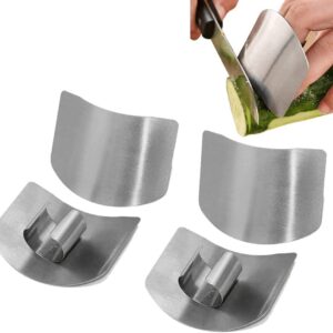 4PCS Stainless Steel Finger Guard£¬Finger Protector Hand Guard Avoid Hurting£¬Safe Knives Guard Chop Safe Slice Kitchen Tool for Dicing and Slicing in Kitchens