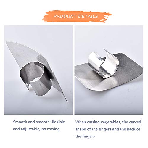 4PCS Stainless Steel Finger Guard£¬Finger Protector Hand Guard Avoid Hurting£¬Safe Knives Guard Chop Safe Slice Kitchen Tool for Dicing and Slicing in Kitchens