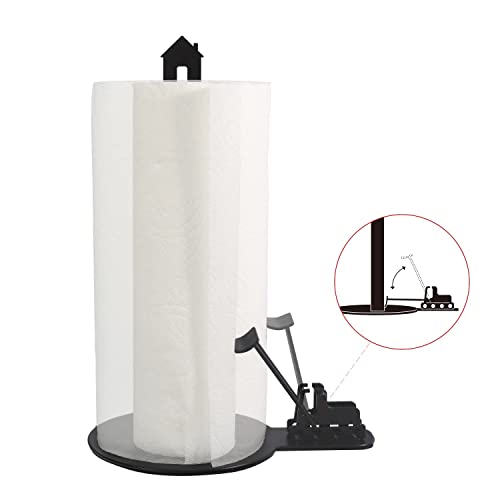 Onlycee Bulldozer Paper Tower Holder Kitchen Standing Countertop Paper Towl Roll Stand Rack Dispenser