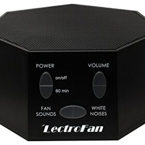 LectroFan High Fidelity White Noise Machine with 20 Unique Non-Looping Fan and White Noise Sounds and Sleep Timer