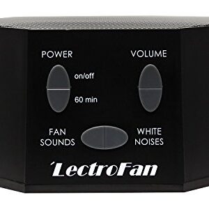 LectroFan High Fidelity White Noise Machine with 20 Unique Non-Looping Fan and White Noise Sounds and Sleep Timer