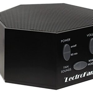 LectroFan High Fidelity White Noise Machine with 20 Unique Non-Looping Fan and White Noise Sounds and Sleep Timer