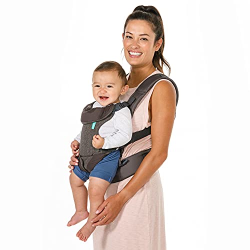 Infantino Flip Advanced 4-in-1 Carrier - Ergonomic, convertible, face-in and face-out front and back carry for newborns and older babies 8-32 lbs