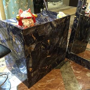 REDODECO Sapphire Marble Peel Stick Vinyl Kitchen Countertop Sticker Funitures Desk Table Covering Wrap Film,16inch by 78inch