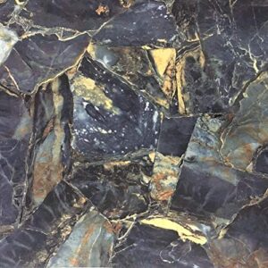 REDODECO Sapphire Marble Peel Stick Vinyl Kitchen Countertop Sticker Funitures Desk Table Covering Wrap Film,16inch by 78inch