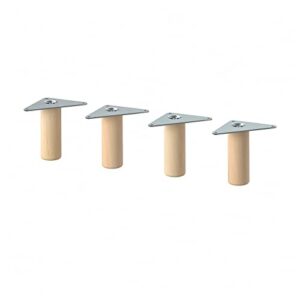 ikea eket legs, wood, 10 centimetres, 804.741.51 – pack of 4