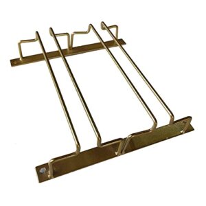 GOLASON Gold Stemware Rack, Wine Glass Holder Under Cabinet, Hanging Stemware Holder For Bar Kitchen (Gold, 2 Rows)