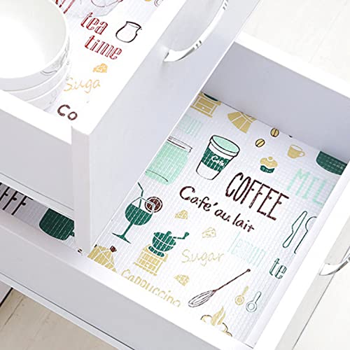 Shelf Liners 2 Roll Kitchen Sticker Tools Table Drawers Cabinet Cupboard Placemat Waterproof Oilproof Shoes Cabinet Mat