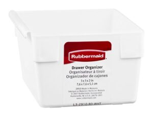 rubbermaid 2910rdwht 3″ x 3″ x 2″ drawer organizers