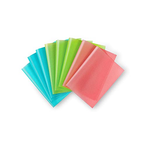 Ragnify Refrigerator Liners Washable, Non-Stick Fridge Shelf Mat Liners for Easy Cleaning & Endurance, Oil-Proof Multi-Purpose in Pleasing Colors (Pack of 12)