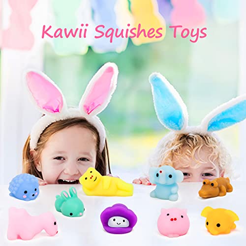 YIHONG 72 Pcs Kawaii Squishies, Mochi Squishy Toys for Kids Party Favors, Mini Stress Relief Toys for Christmas Party Favors, Classroom Prizes, Birthday Gift, Goodie Bag Stuffers