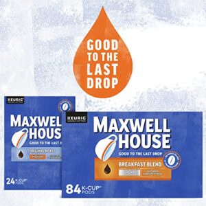 Maxwell House Breakfast Blend Light Roast K-Cup Coffee Pods (84 Pods)