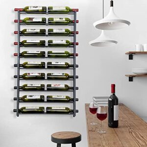 AQAREA Wine Rack Wall Mounted Wine Rack (Black/Metal) 20 Bottle Wine Rack Wall Mounted, Assembled Wall Wine Storage Holder