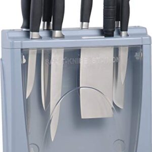 San Jamar STK1008 Saf-T-Knife Assembled Station, 15" Width x 15" Height x 4-1/4" Depth