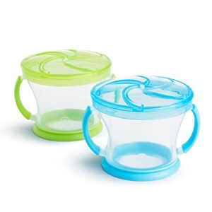 munchkin snack catcher, 2 pack, blue/green