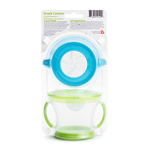 Munchkin Snack Catcher, 2 Pack, Blue/Green