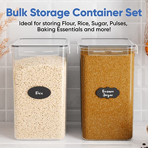 Chef's Path Extra Large Food Storage Containers with Lids Airtight (6.5L|220 Oz|2 Pack) for Flour, Sugar, Rice & Baking Supply - Airtight Kitchen & Pantry Bulk Food Storage for Kitchen Organization