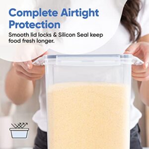 Chef's Path Extra Large Food Storage Containers with Lids Airtight (6.5L|220 Oz|2 Pack) for Flour, Sugar, Rice & Baking Supply - Airtight Kitchen & Pantry Bulk Food Storage for Kitchen Organization