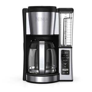 ninja ce251 programmable brewer, with 12-cup glass carafe, black and stainless steel finish