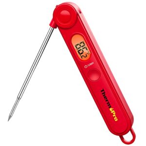 thermopro tp03 digital meat thermometer for cooking kitchen food candy instant read thermometer with backlight and magnet for oil deep fry bbq grill smoker thermometer