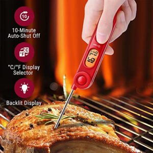 ThermoPro TP03 Digital Meat Thermometer for Cooking Kitchen Food Candy Instant Read Thermometer with Backlight and Magnet for Oil Deep Fry BBQ Grill Smoker Thermometer