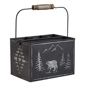 park designs black bear rustic metal utensil caddy